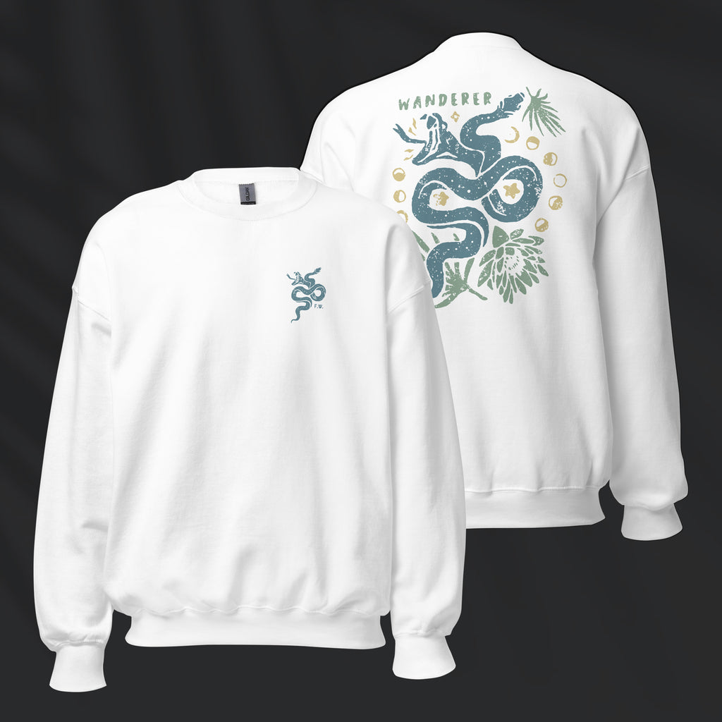 Snake Eyes Pullover | White – Fortunate Wanderer